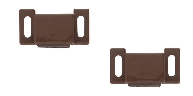 (10 Pack) 1-1/4" Magnetic Catch with Strike Brown