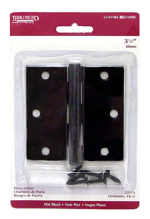 2" X 1-1/2" Hinge Flat Black