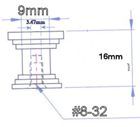 DIY Knob or Pull Making Base - Chrome - 16x16mm