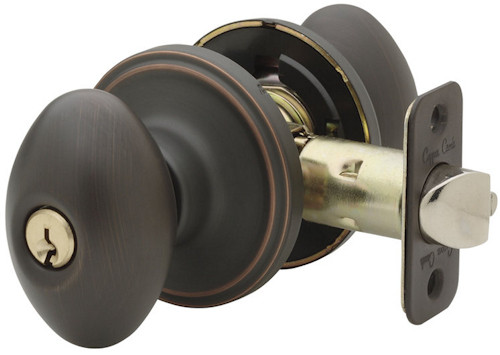 Dummy Door Knob Set - Colonial Style - Tuscan Bronze - E Series