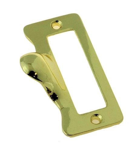 File Label Holder with Finger Pull - Polished Brass - 2-1/4" x 1-3/8"