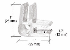 Clear Plastic Display Connector 2-Way 90 Degree Corner
