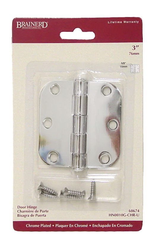 Door Hinge 3-1/2" - 5/8" Radius Round Corner (484-045)