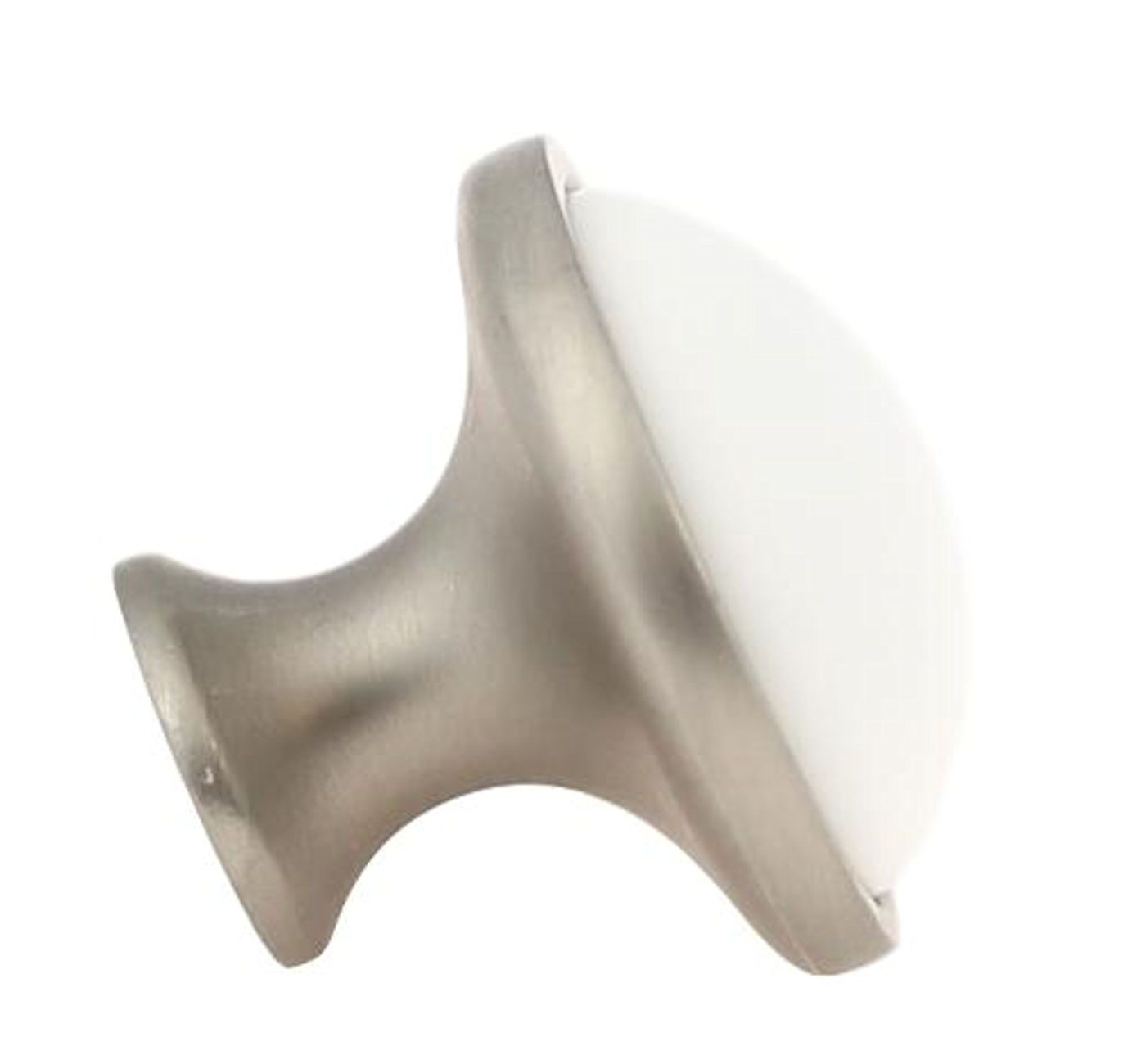 1-3/8" Espresso Wood Insert Knob Satin Nickel - D. Lawless Hardware