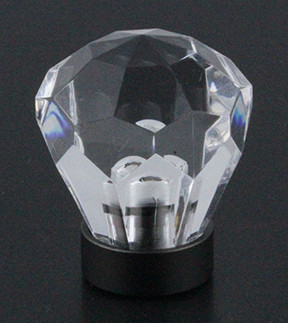 1-1/16" Diamond Cut Small Acrylic Knob Gold Plated Base - D. Lawless ...