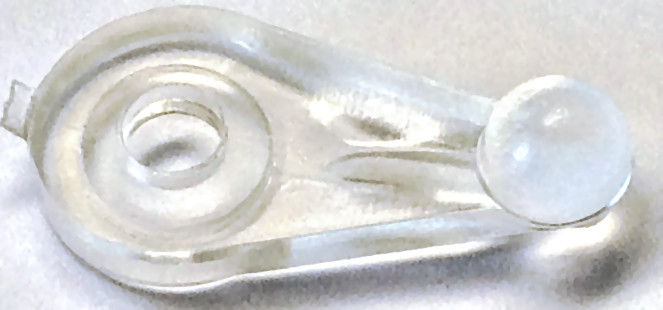 Bag Of 100 Plastic Retaining Clip - Clear - 15/16" - 1/8" Inset Nub