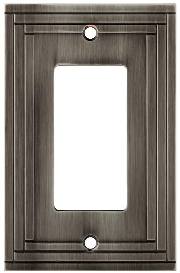 Allen + Roth - Lexington - Rocker Switch Plate - Heirloom Silver