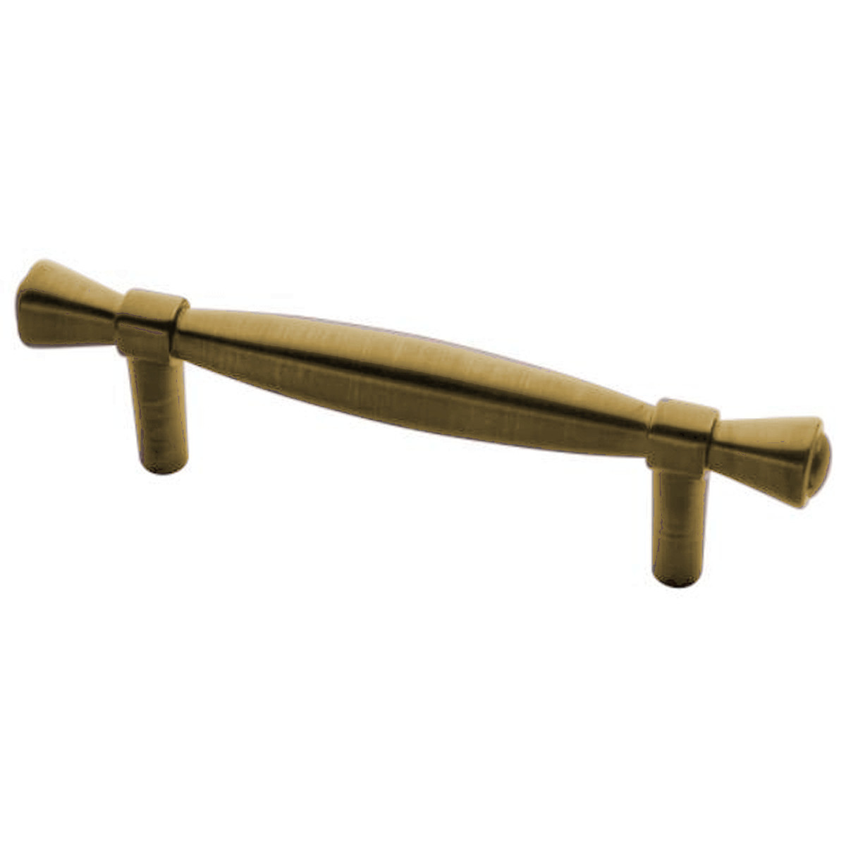 3" Banded Spindle Pull Antique Brass