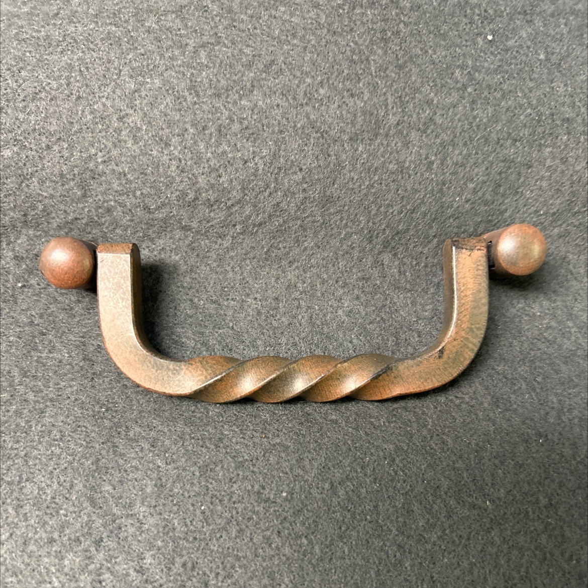 4" Twisted Bail Pull Rusted Iron