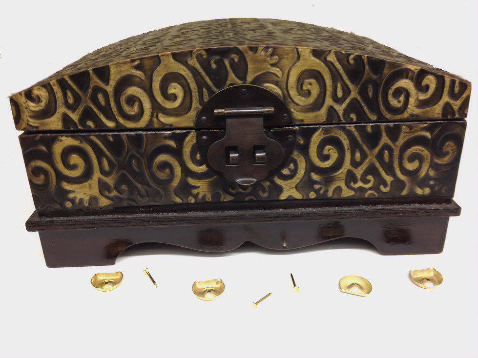 Small Box Feet - Solid Brass -With Nails - Set of Four