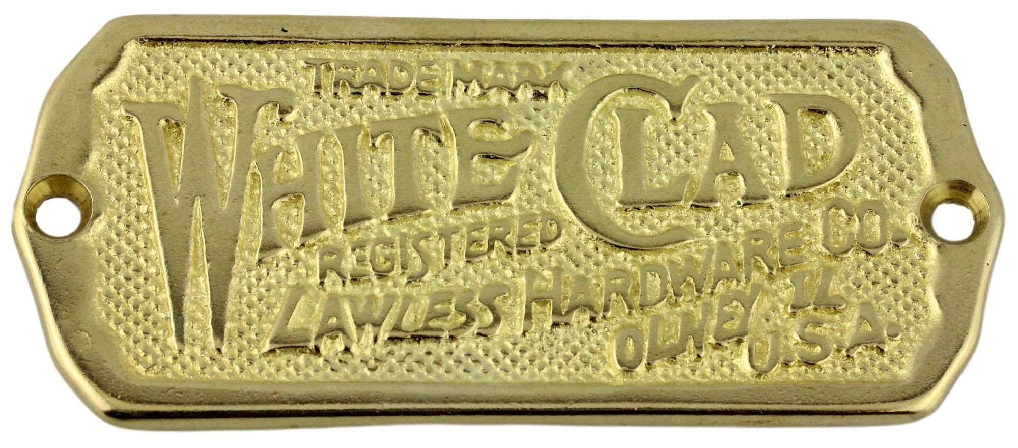 Ice Box Sign (WhiteClad) Solid Brass