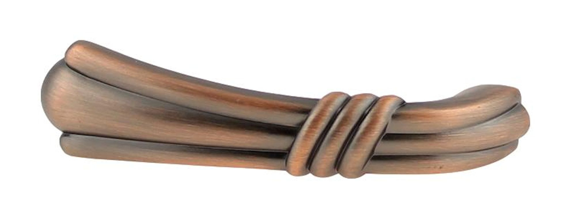 (12 Pack) 2-1/4" Bundled Reed Finger Pull Knob Red Antique Copper