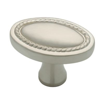 1" Roped Edge Contemporary Knob Matte Nickel