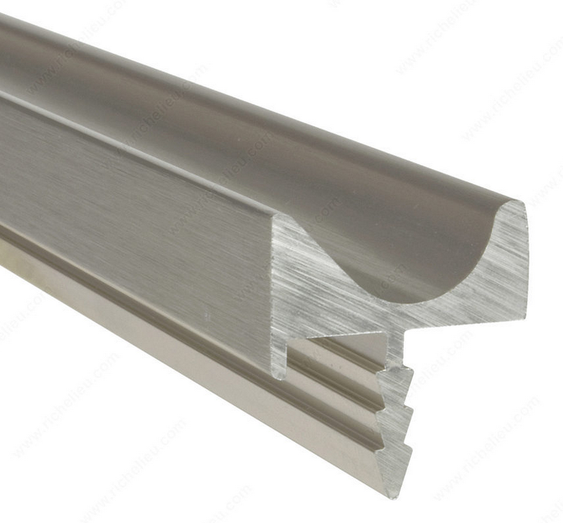 Modern Finger Grip Pull Handle for 5/8 in Panel - 3290 - Satin Aluminum ...