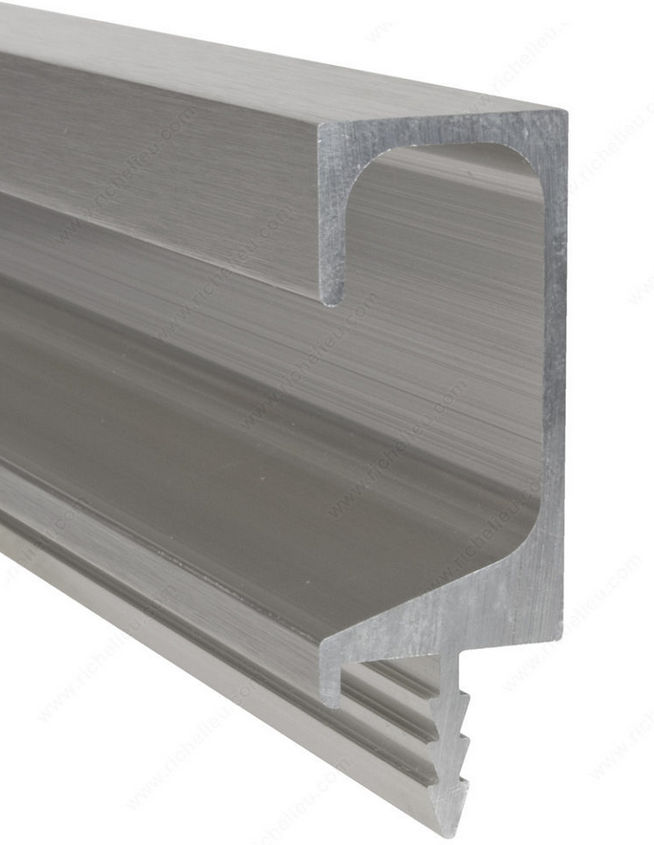 Modern Pull Handle for 5/8 in Panel - 3200 - Satin Aluminum - 12 ft - D ...