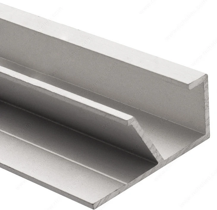 Modern Pull Handle for 5/8 in Panel - 3181 - Satin Aluminum - 8 ft - D ...
