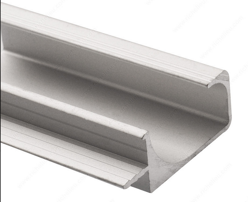 Modern Pull Handle for 5/8 in Panel - 3181 - Satin Aluminum - 8 ft - D ...