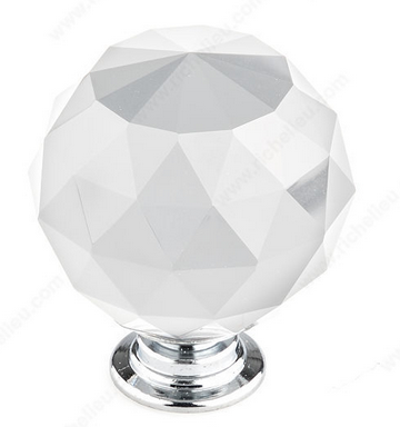Richelieu Modern Crystal Knob - 2828 - Clear, Chrome - 40 mm - D ...