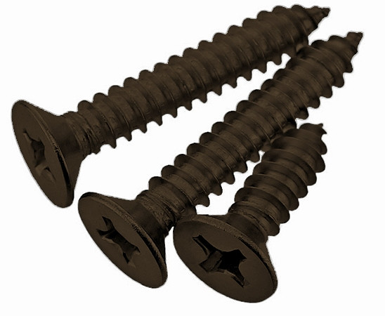 (12 Pack) 5 X 5/8" and 5 X 1/2" Flat Head Screws Natural Brass Bag of ...