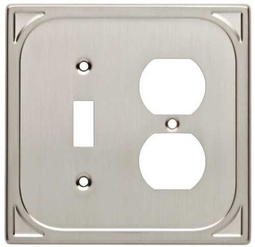(12 Pack) Cambray Single Switch Wall Plate - Satin Nickel