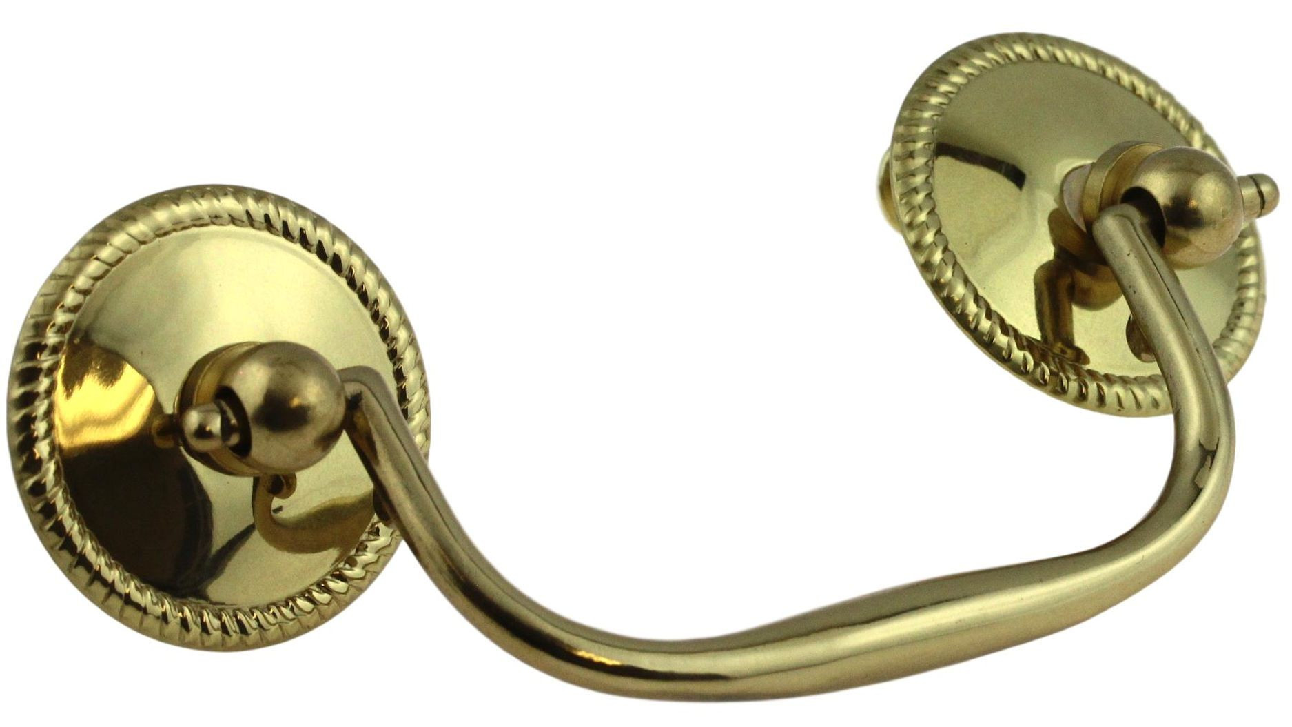 (12 Pack) 3" Sheraton Rope Design Bail Pull Solid Brass