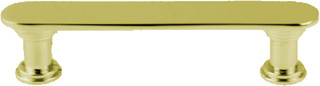 DIY Cabinet Pull Base - Polished Brass Plated - 3"