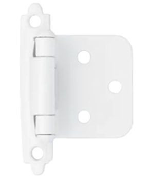 Liberty - Self-Closing Overlay Hinge - White