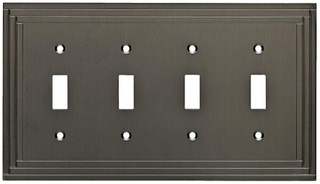 Allen + Roth - 3 Toggle Switch Wall Plate - Heirloom Silver