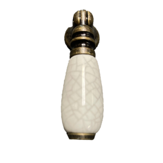 (12 Pack) Teardrop Pendant Drop Pull - Crackle White Ceramic & Antique ...