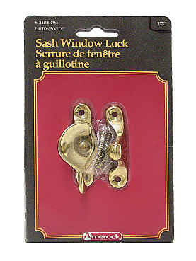 Window Sash Lock - Brass Plated 850124 - D. Lawless Hardware