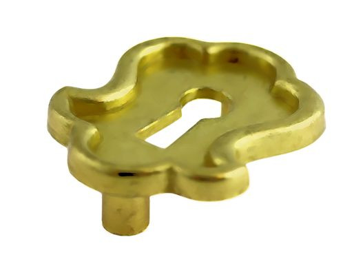 Keyhole Escutcheon Plate Satin Brass 5/8" Screws