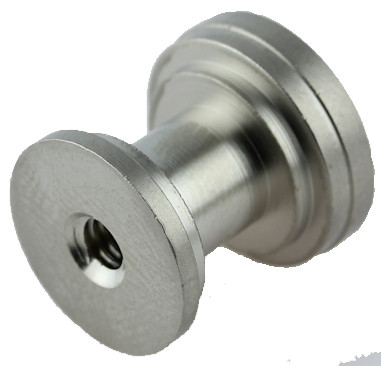 Knob or Pull Making Base - Solid Brass - Satin Nickel -16x16mm