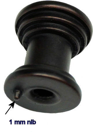 Knob or Pull Making Base - Satin Nickel - 16x16mm