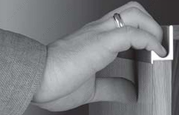 Modern Handle in J Shape for 5/8" Panel - 3188 - Stainless Steel - 12 ...