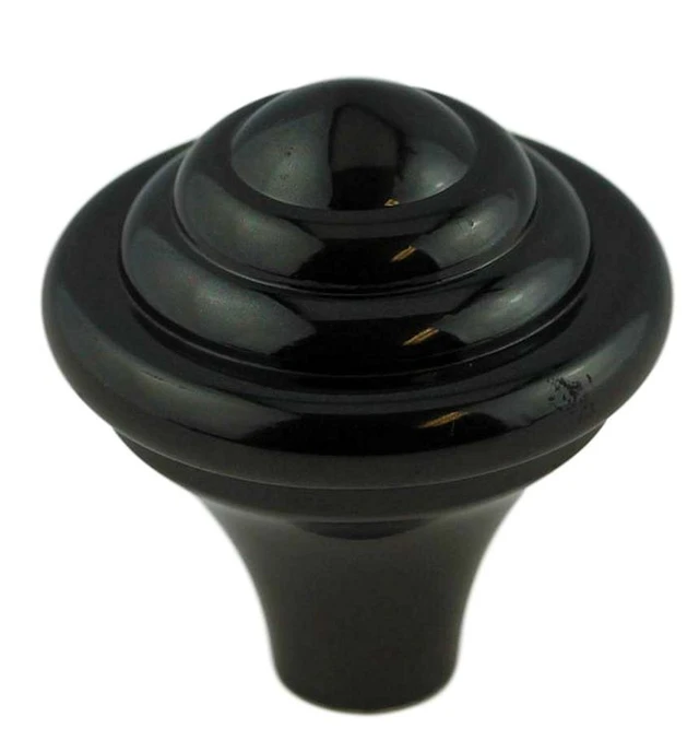 1-1/4" Center Peak with Two Rings Knob Verdigris - D. Lawless Hardware