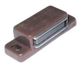 (10 Pack) 1-1/4" Magnetic Catch with Strike Brown