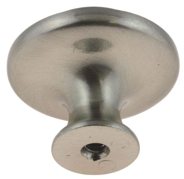 1-3/8" Espresso Wood Insert Knob Satin Nickel