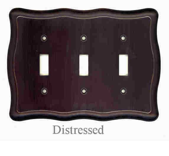 Triple Switch Wall Plate Cover Oil Rubbed Bronze