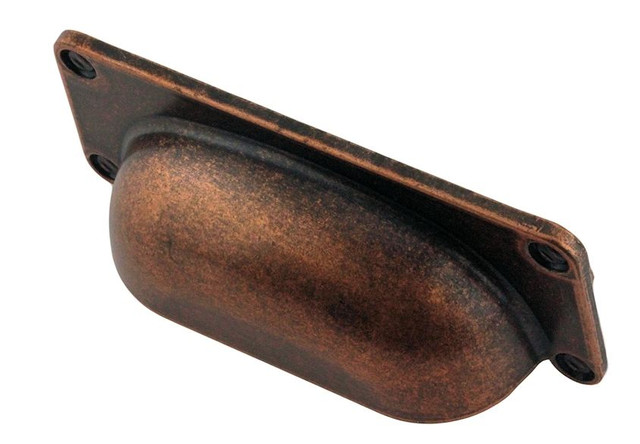 2-1/2" Country Store Farmhouse Cup Pull Antique Copper