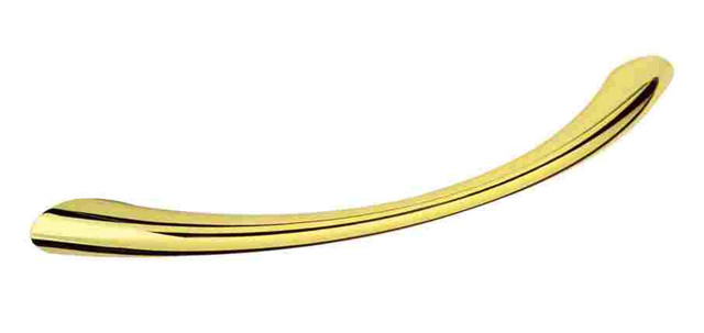 8-13/16" Tapered Bow Pull Polished Brass