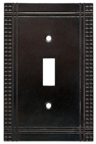 (12 Pack) Triple Toggle Mission Wall Plate Soft Iron