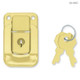 Case Lock with Two Keys - Polished Brass - 1-7/8" x 1-1/4"
