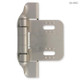 Pair 1/4" Overlay Satin Nickel Hinge Semi-Wrap Self Closing