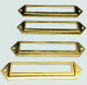 AS-IS Small 2-7/8" x 5/8" File Card Holder - Solid Brass