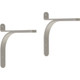 2-pc Fluid Curved Shelf Bracket Nickel