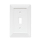 (12 Pack) Bright White Architectural Single Switch Wall Plate