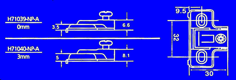 3mm Mounting Plate for Face Frame Hinges
