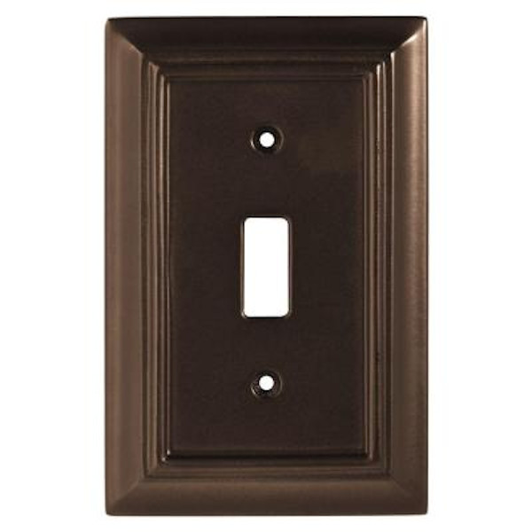 Brainerd - Architectural MDF Toggle Switch Wall Plate - Walnut