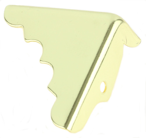 Single Brass Box Corner Protector - 1-3/4"