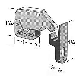 Mini Latch - Nickel Plated with Screws